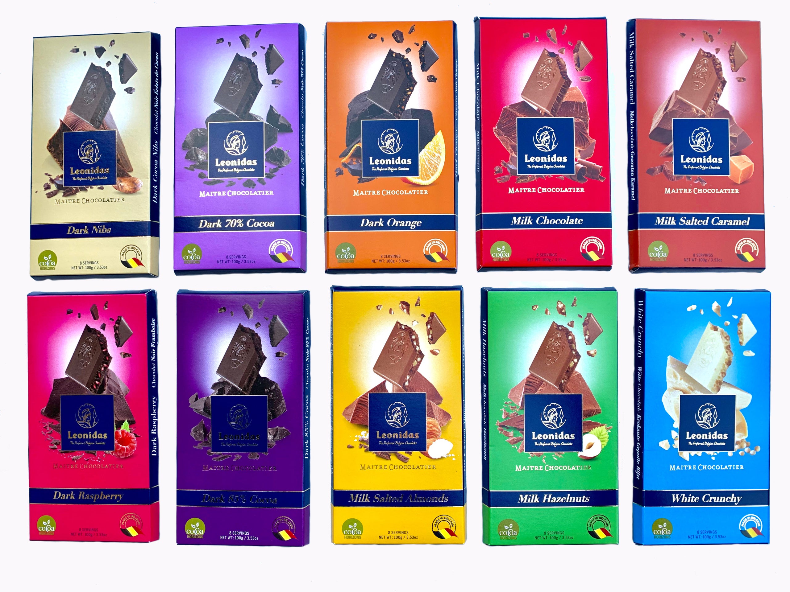 100g Leonidas Chocolate Bars | Leonidas Chocolate Cafes in Evanston ...