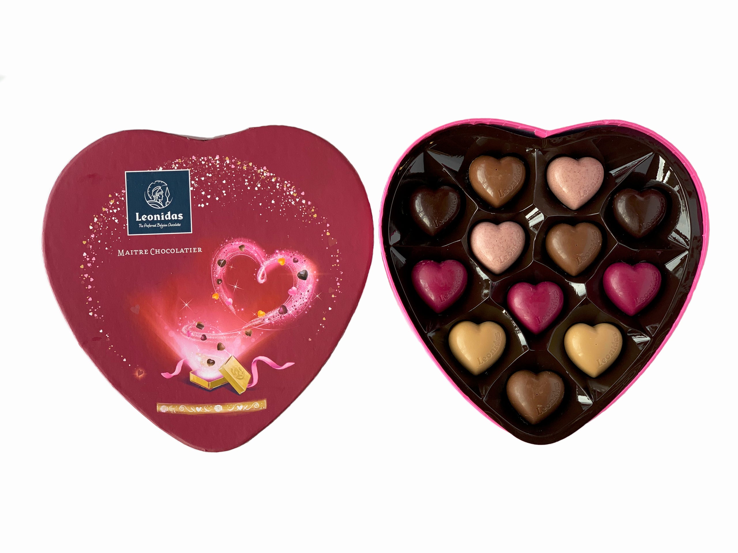 12 mini hearts heart gift box | Leonidas Chocolate Cafes in Evanston ...