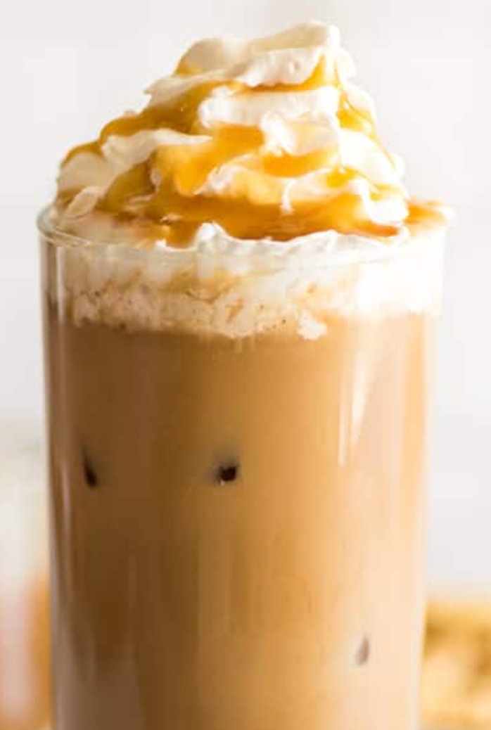 Iced Salted Caramel Macchiato with cold foam | Leonidas Chocolate Cafes ...