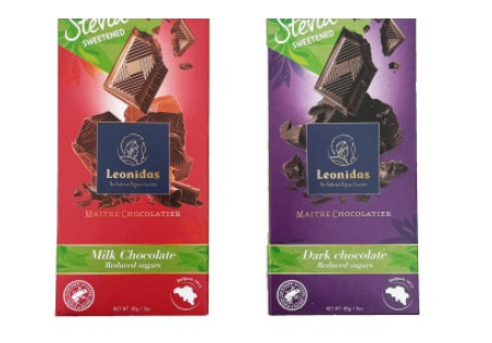 Chocolate Bar with reduced sugar Stevia | Leonidas Chocolate Cafes in ...